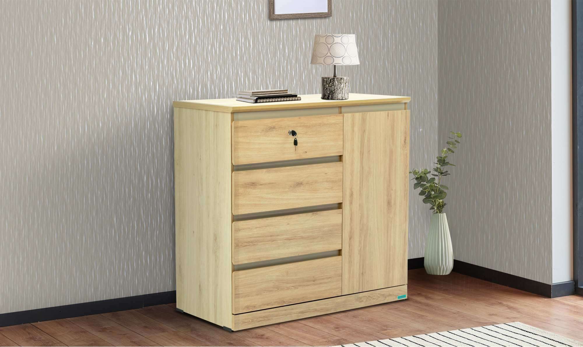 Bestof Chest of Drawer with 4 Drawers & Door | Damro