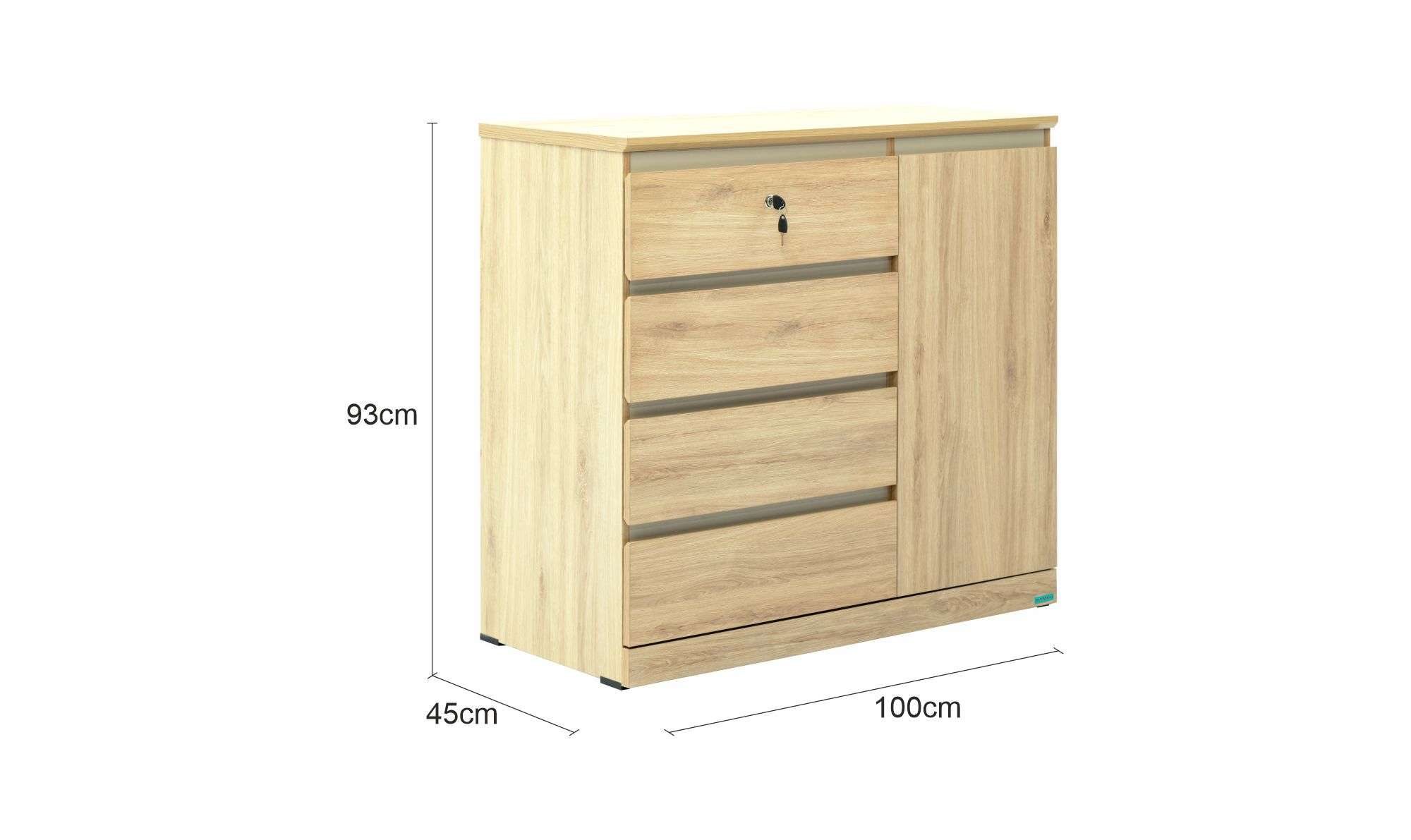 Bestof Chest of Drawer with 4 Drawers & Door | Damro