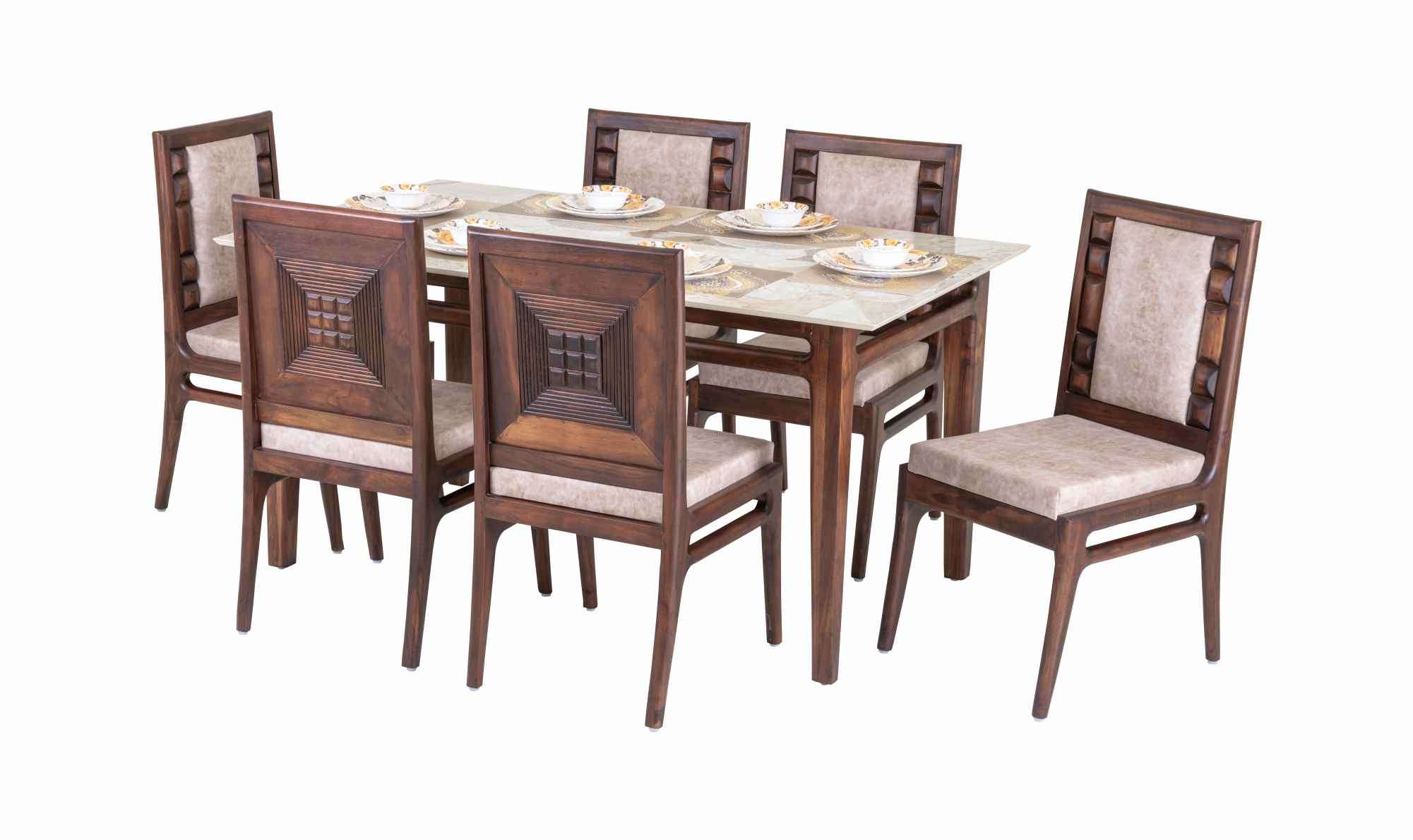 Lucas 6 Seater Dining Set | Damro