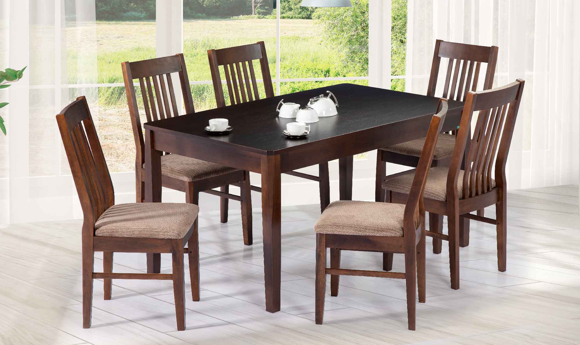 Caplin 6 Seater Dining Set | Damro