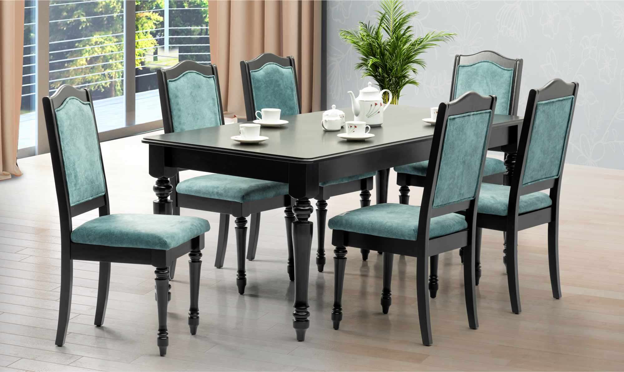 Venis 6 Seater Dining Table Set | Damro